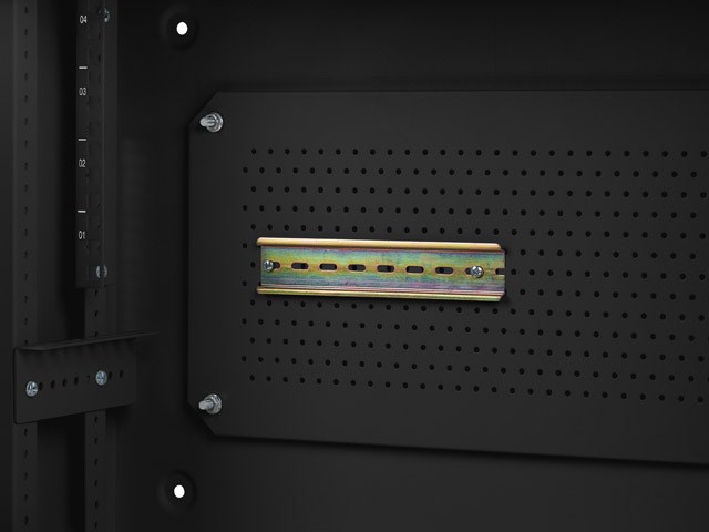 WALL-MOUNTED RACK CABINET 19" 4U+3U 540X200 LOW-PROFILE BLACK LANBERG ...