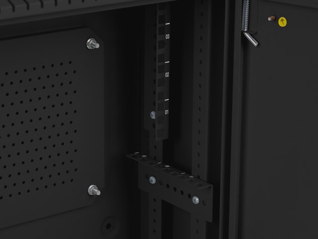 WALL-MOUNTED RACK CABINET 19" 4U+3U 540X200 LOW-PROFILE BLACK LANBERG ...