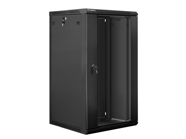 Lanberg wall-mounted installation rack cabinet 19'' 22U 600x600mm black ...