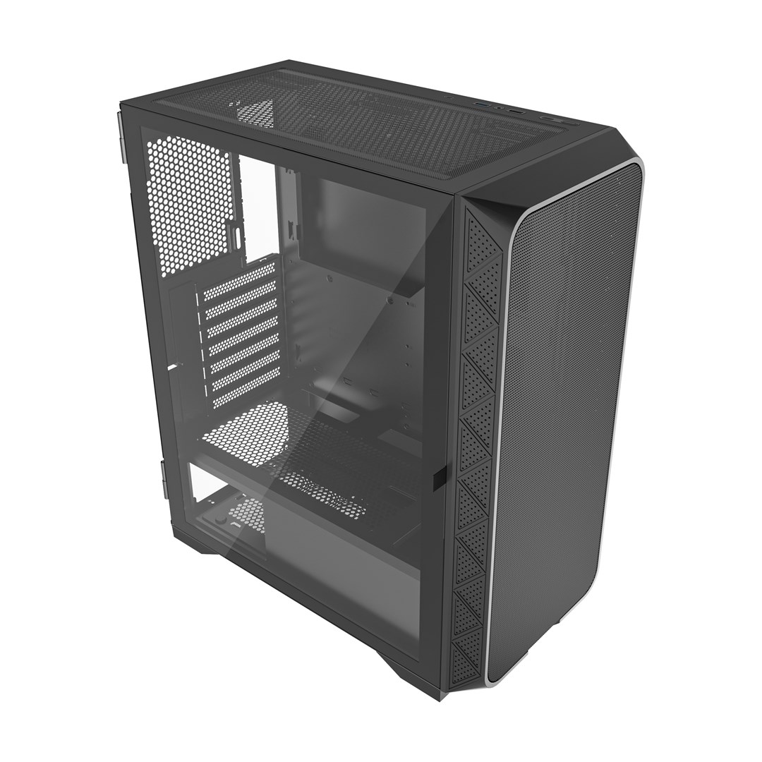 Gembird CCC-FC-M200 Gaming ATX case, Fornax M200, mesh, without fans ...