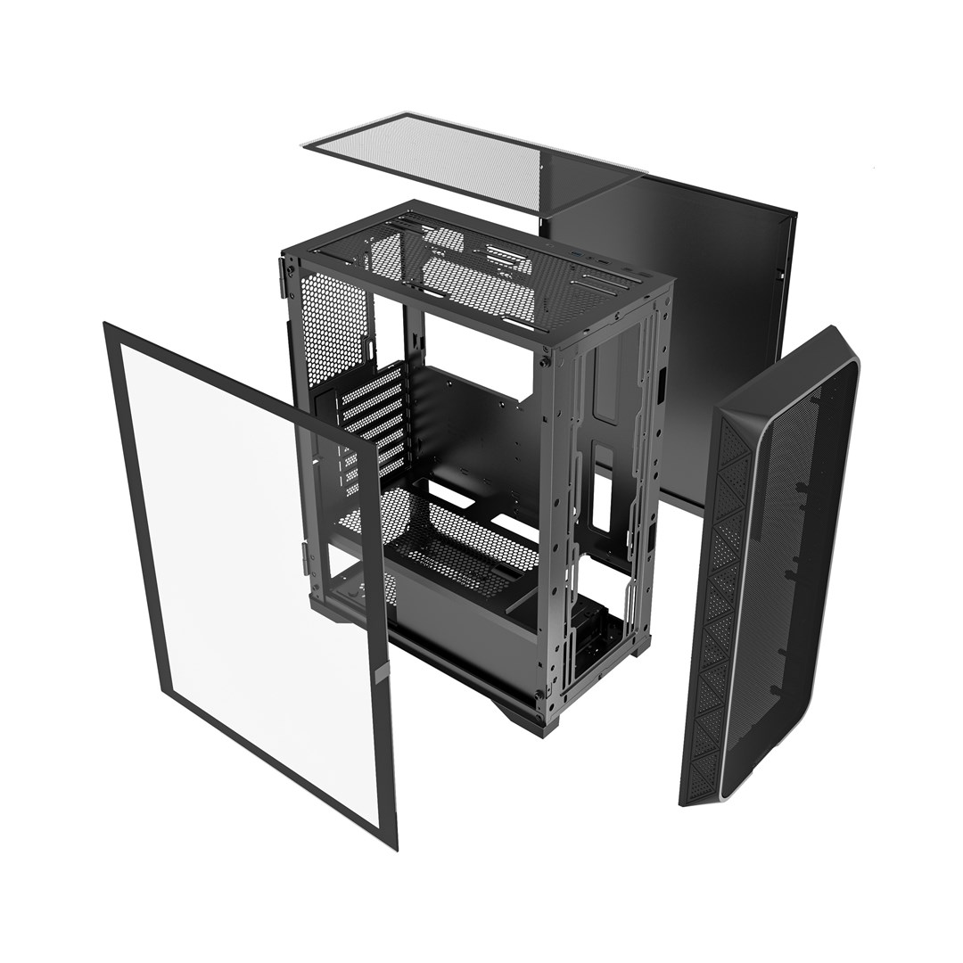 Gembird CCC-FC-M200 Gaming ATX case, Fornax M200, mesh, without fans ...