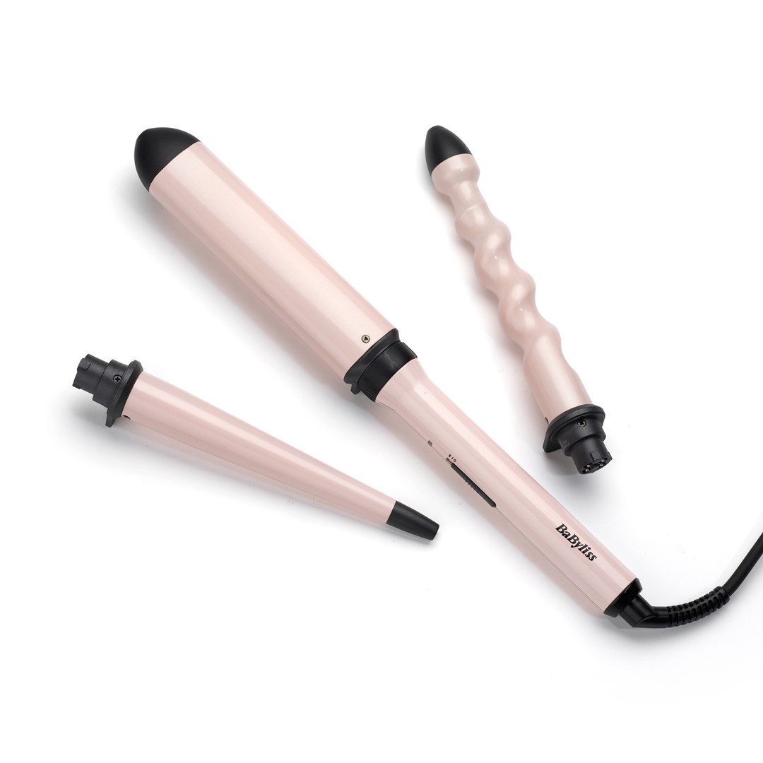 BaByliss Curl & Wave Trio Curling iron Warm Black, Pink 58 W 98.4" (2.5 ...