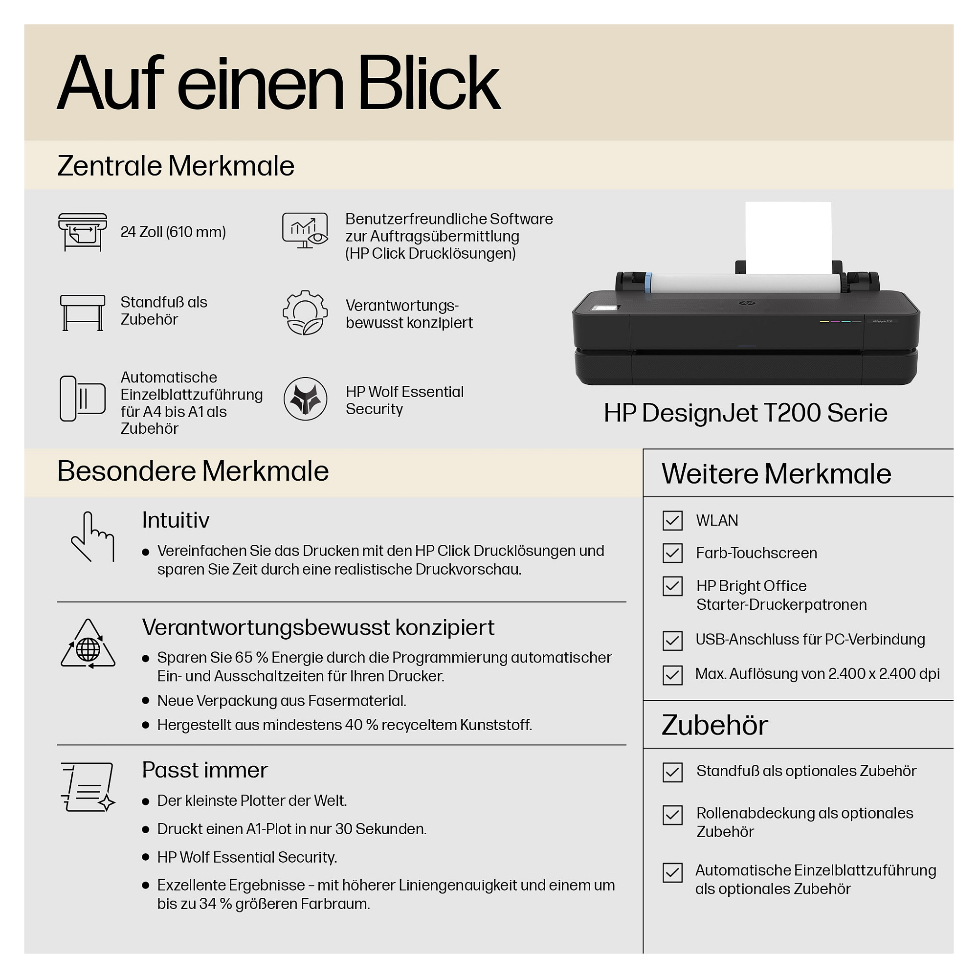 HP DesignJet T250 24" veliki formatni pisač | Ronis
